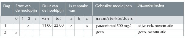 Slingeland Ziekenhuis - patiëntfolder: Hoofdpijndagboek